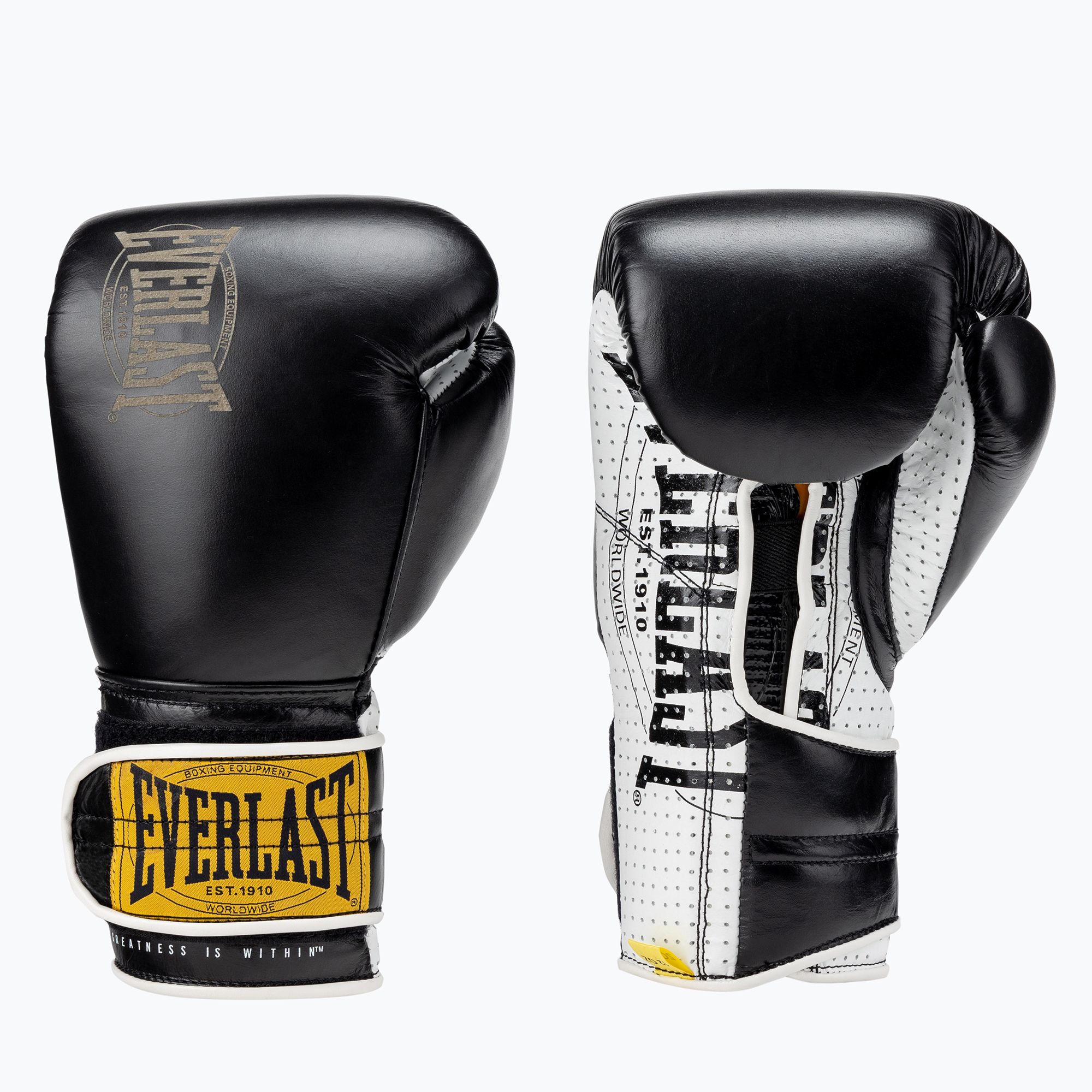 EVERLAST 1910 Classic Pro Schwarz Boxhandschuhe EV1910PRO BL-12 OZ ...