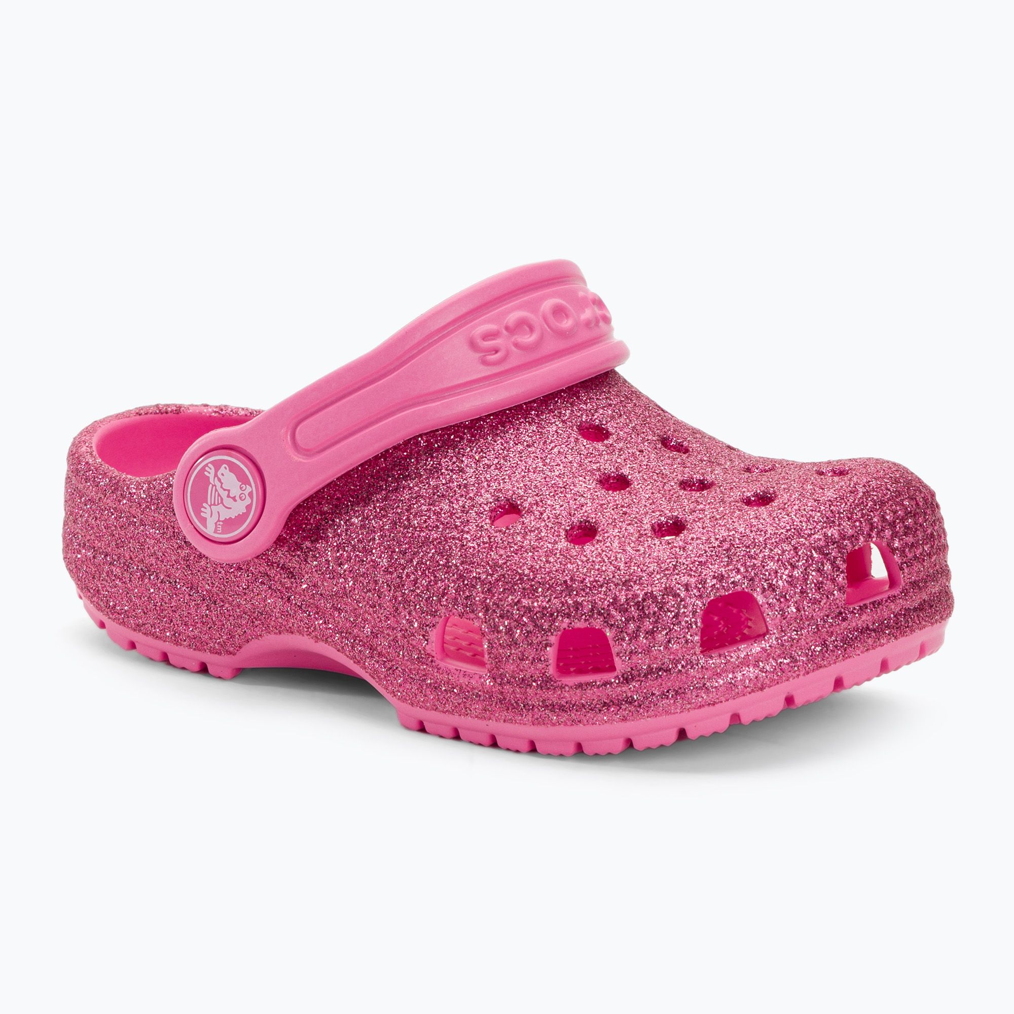 Crocs Classic Glitter Clog T weiß/Regenbogen Kinder-Pantoletten - Sportano.de