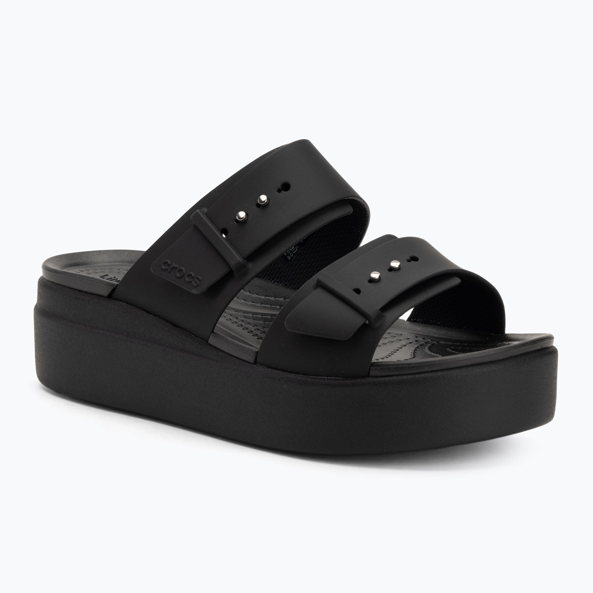 Badeschuhe Damen Crocs Brooklyn Low Wedge black (207431-001) - Sportano.de