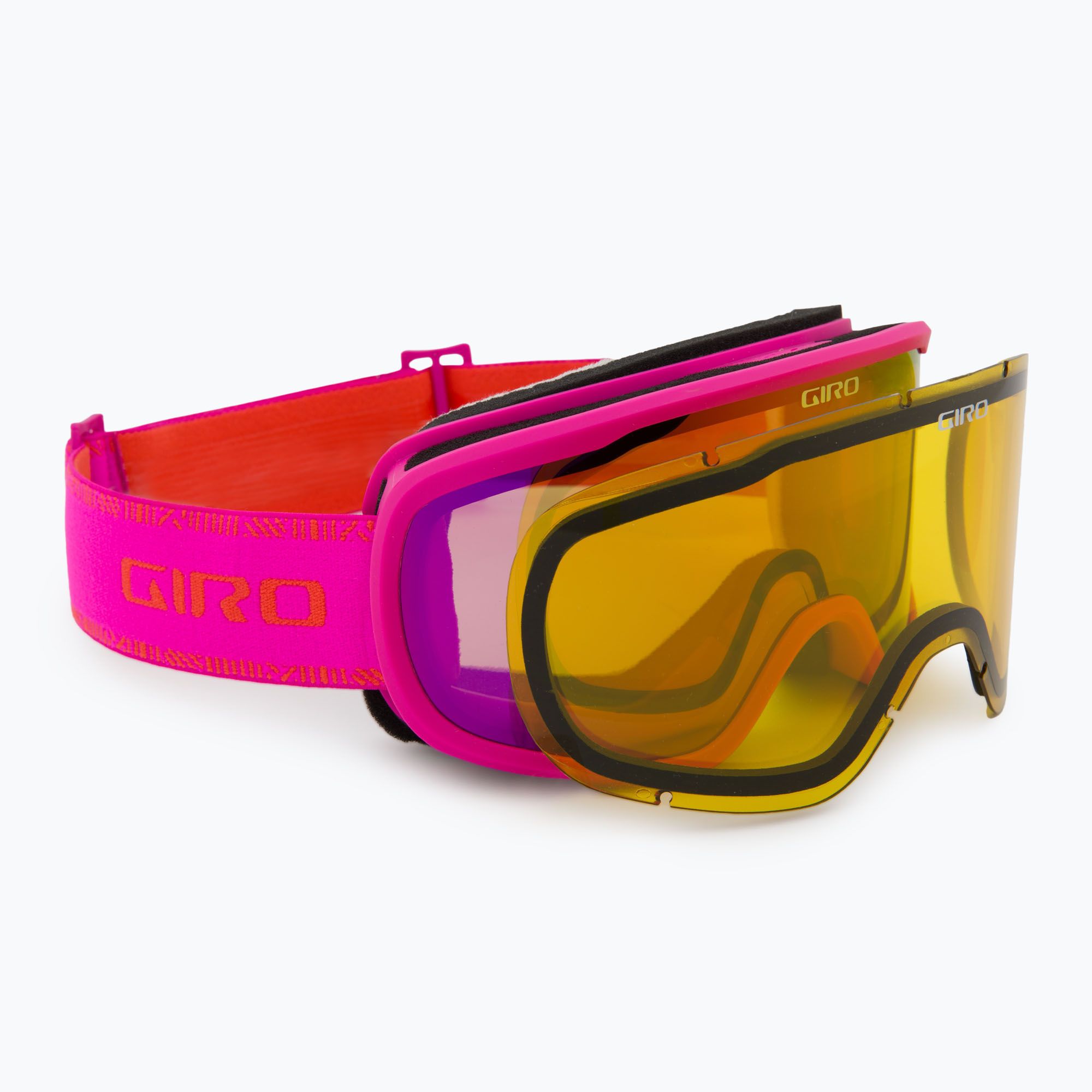 Skibrille Damen Giro Moxie pink chute/ amber pink/ yellow (7154675 ...