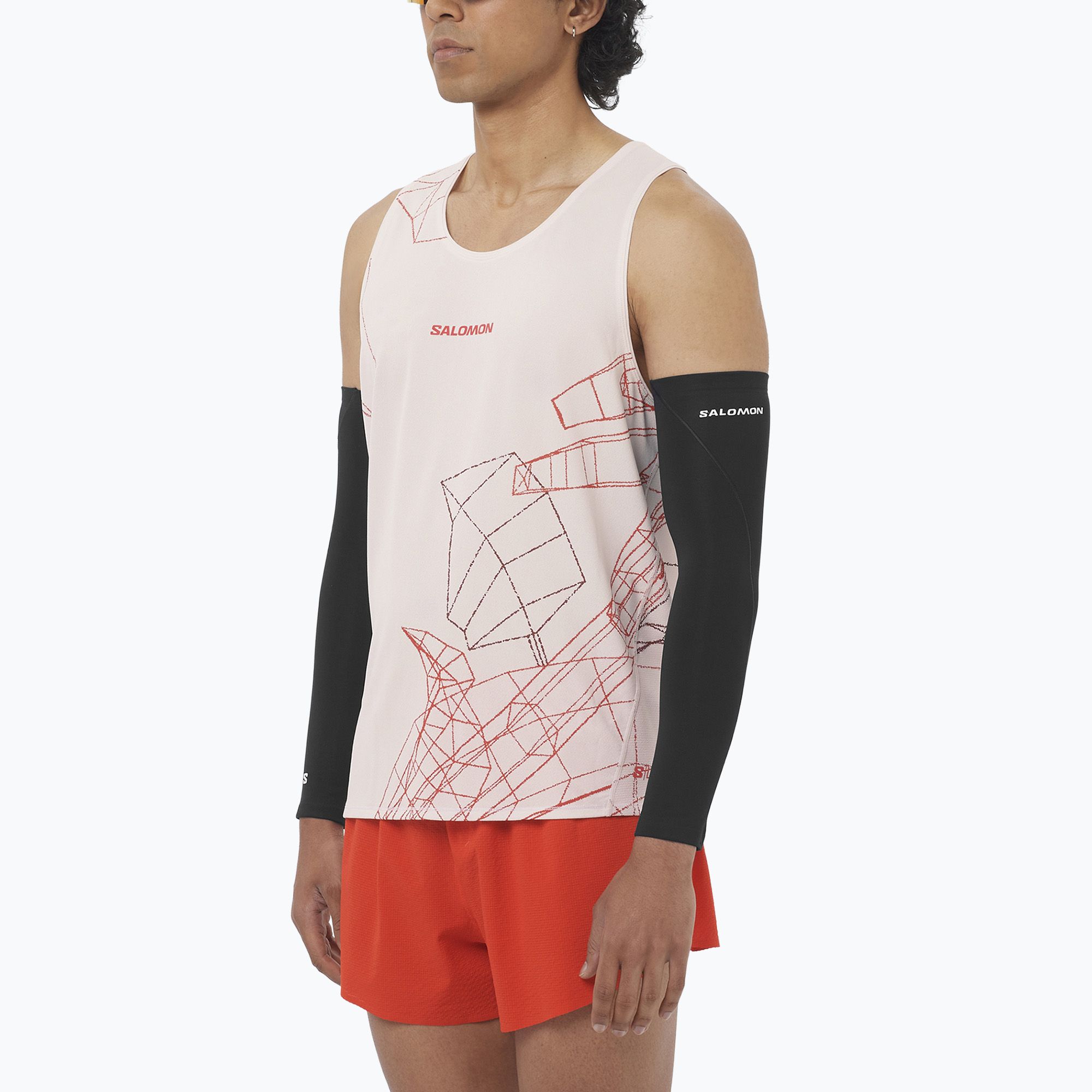 Salomon S/Lab Speed Tee lilac ash/fiery red Herren Laufshirt (LC2831600 ...