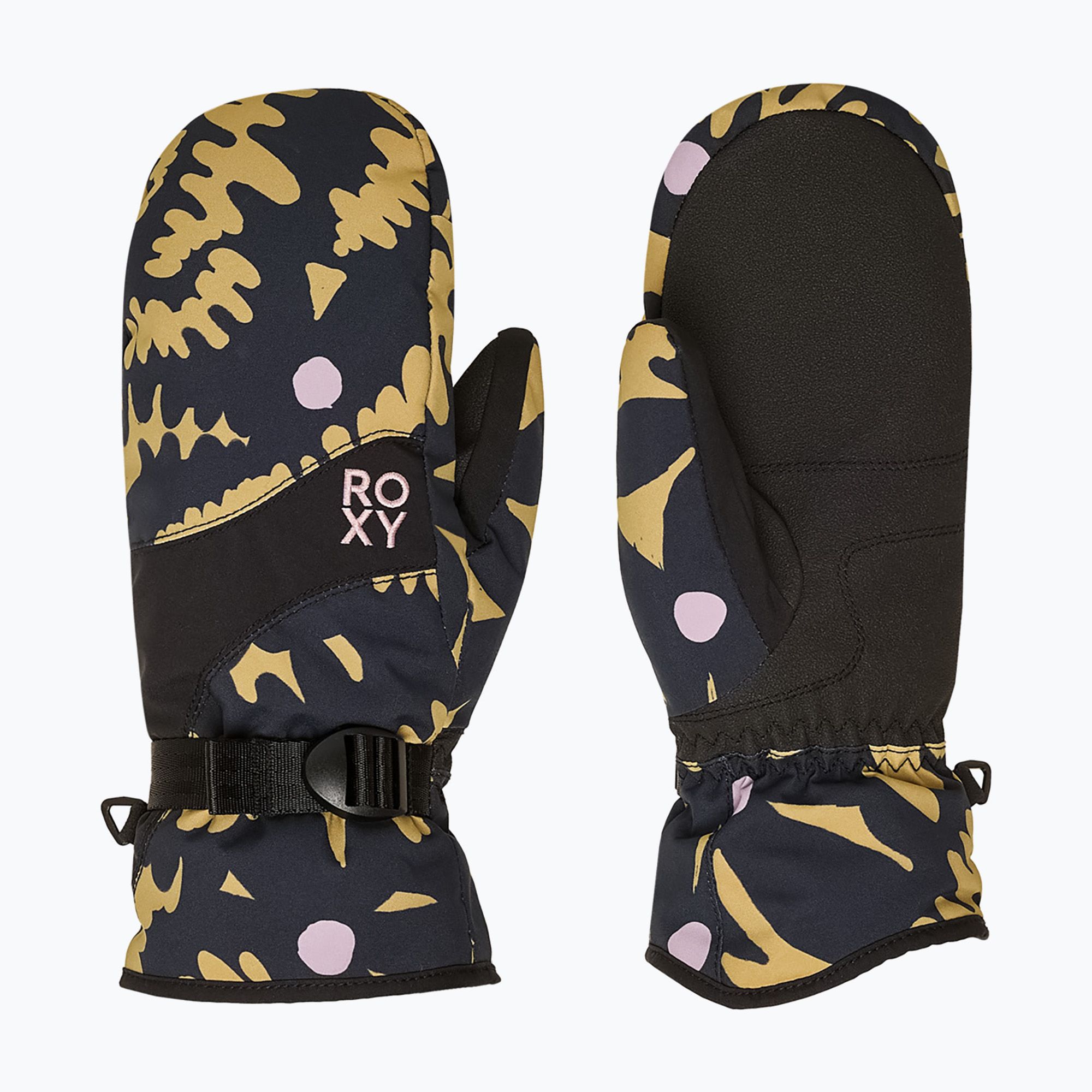 Damen Snowboardhandschuhe Roxy Jetty Mitt true black/bobby line ...