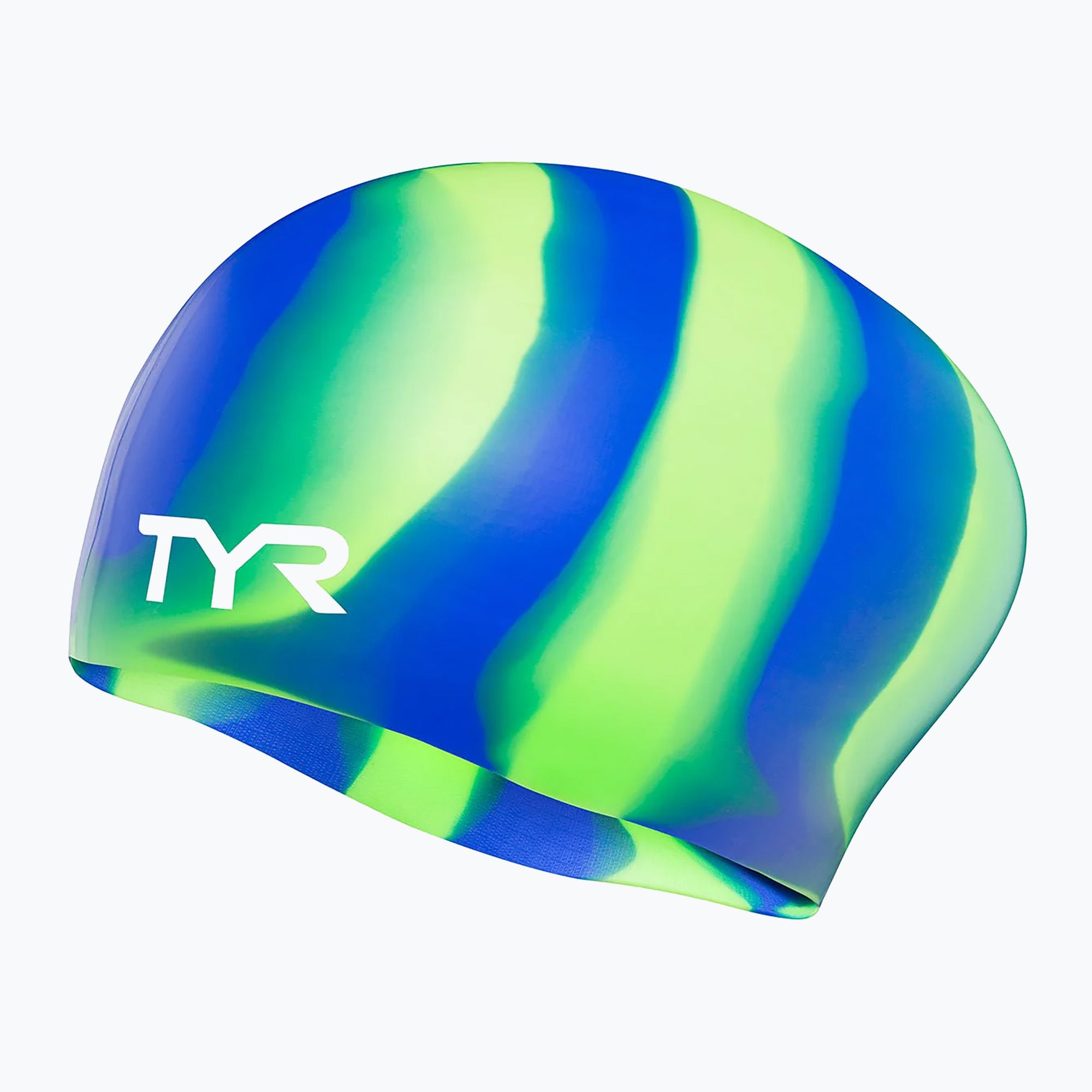 Schwimmkappe TYR Multi-Color Long Hair Silicone green/blue multi (LCSLM ...
