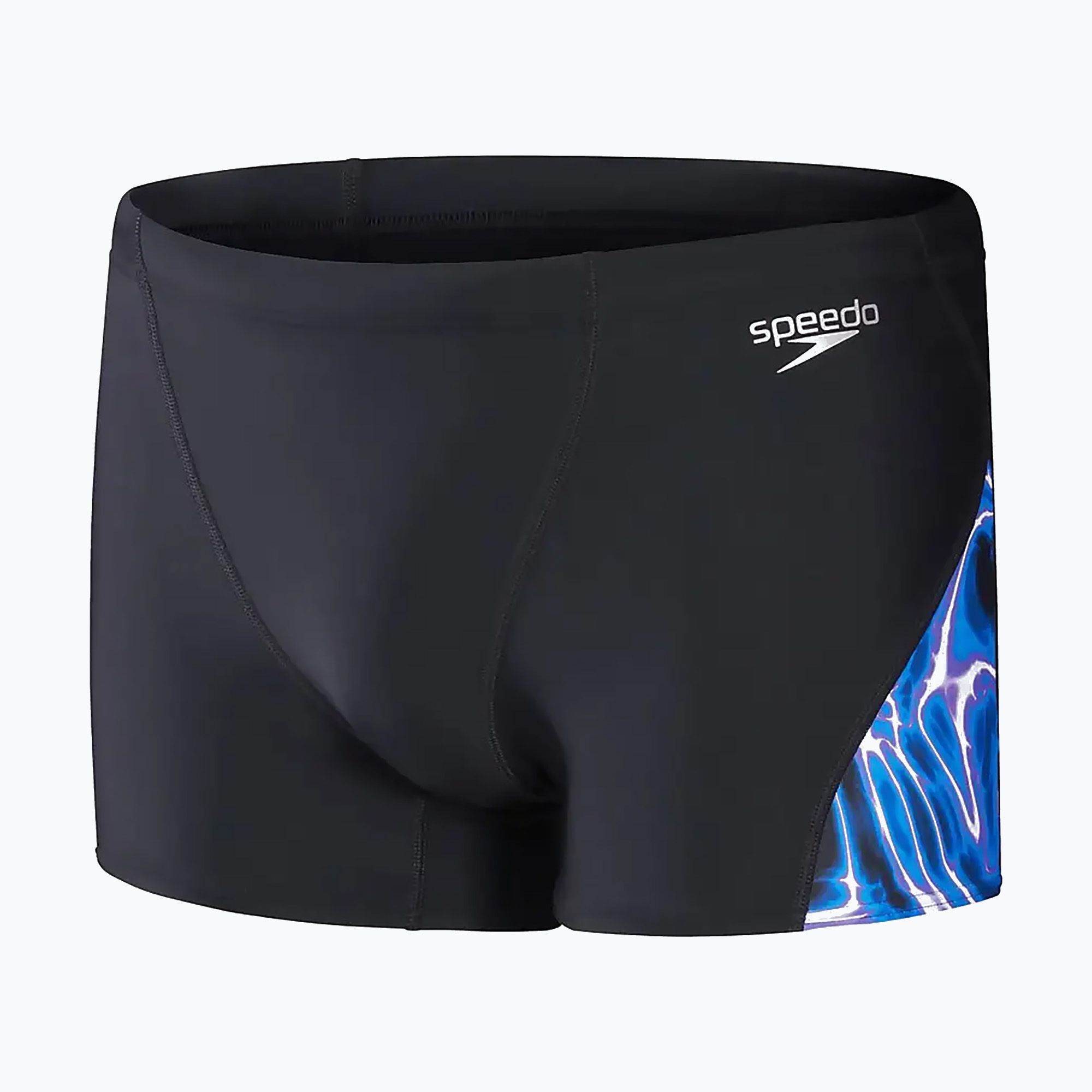 Herren Speedo Allover Digi V-Cut Schwimm-Boxershorts schwarz/blau ...