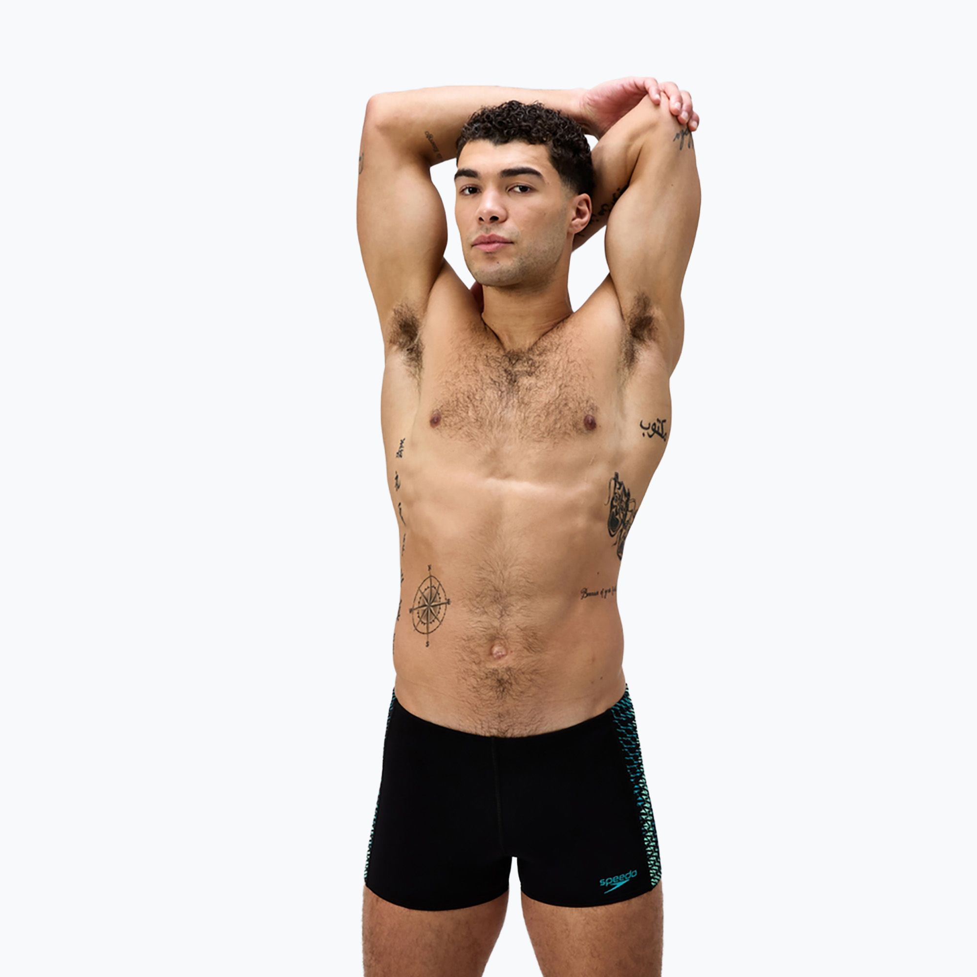 Herren-Schwimmshorts Speedo Endurance+ Tech Panel Aquashort schwarz ...