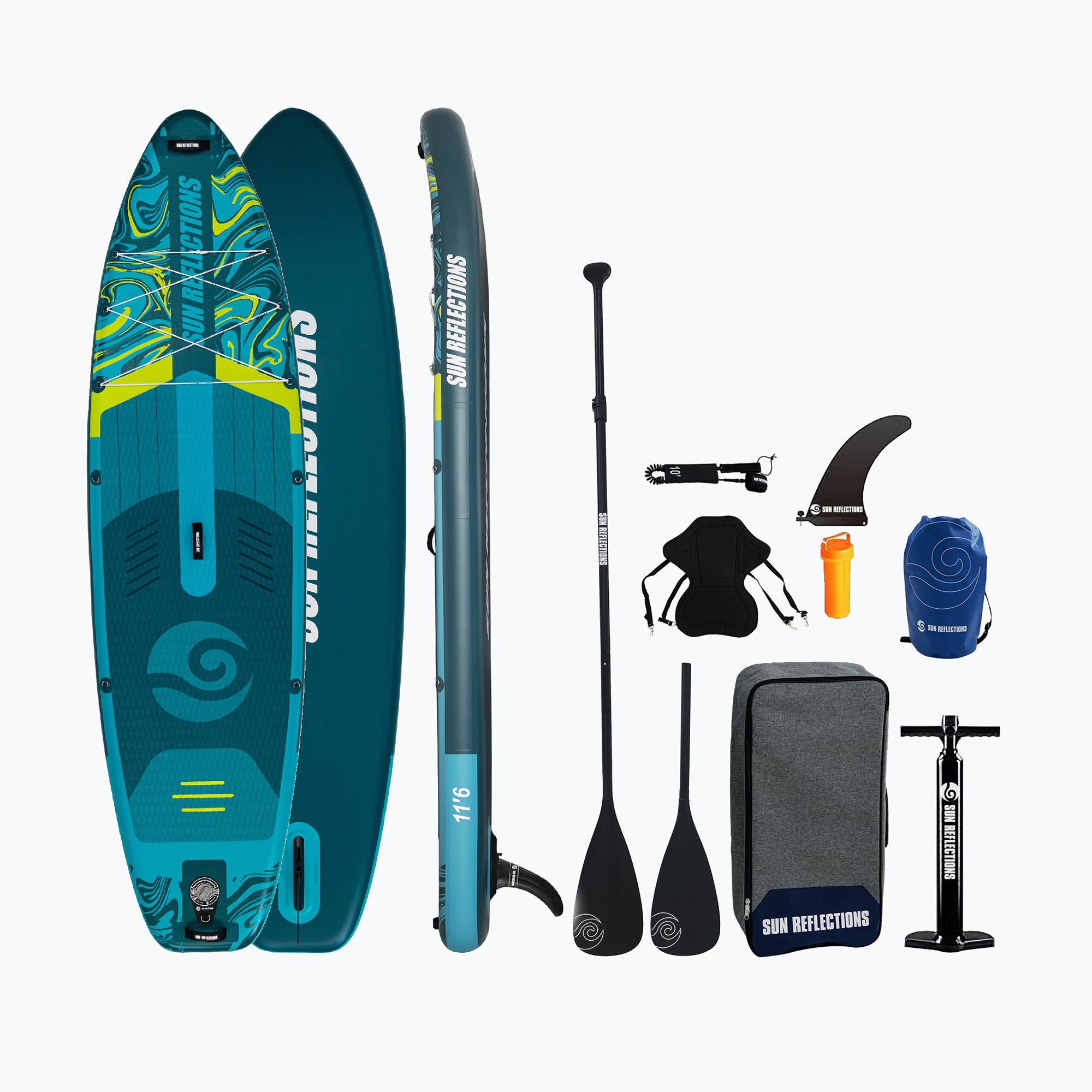 Brett SUP Sun Reflections XXL Combo 11'6" orange (A-11.6-C-ORA ...