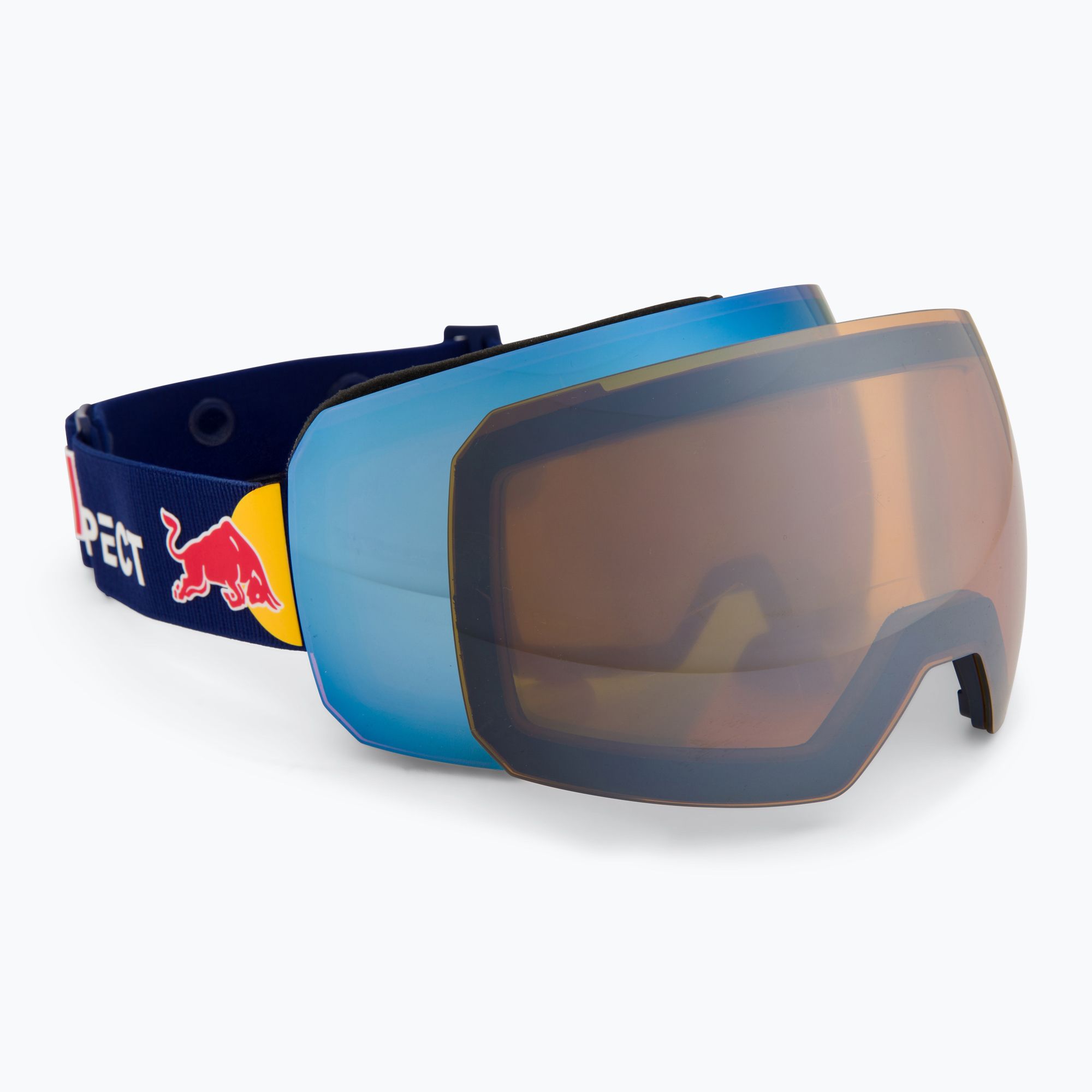 Skibrille Red Bull SPECT Chute blue/purple with blue mirror/cloudy snow ...