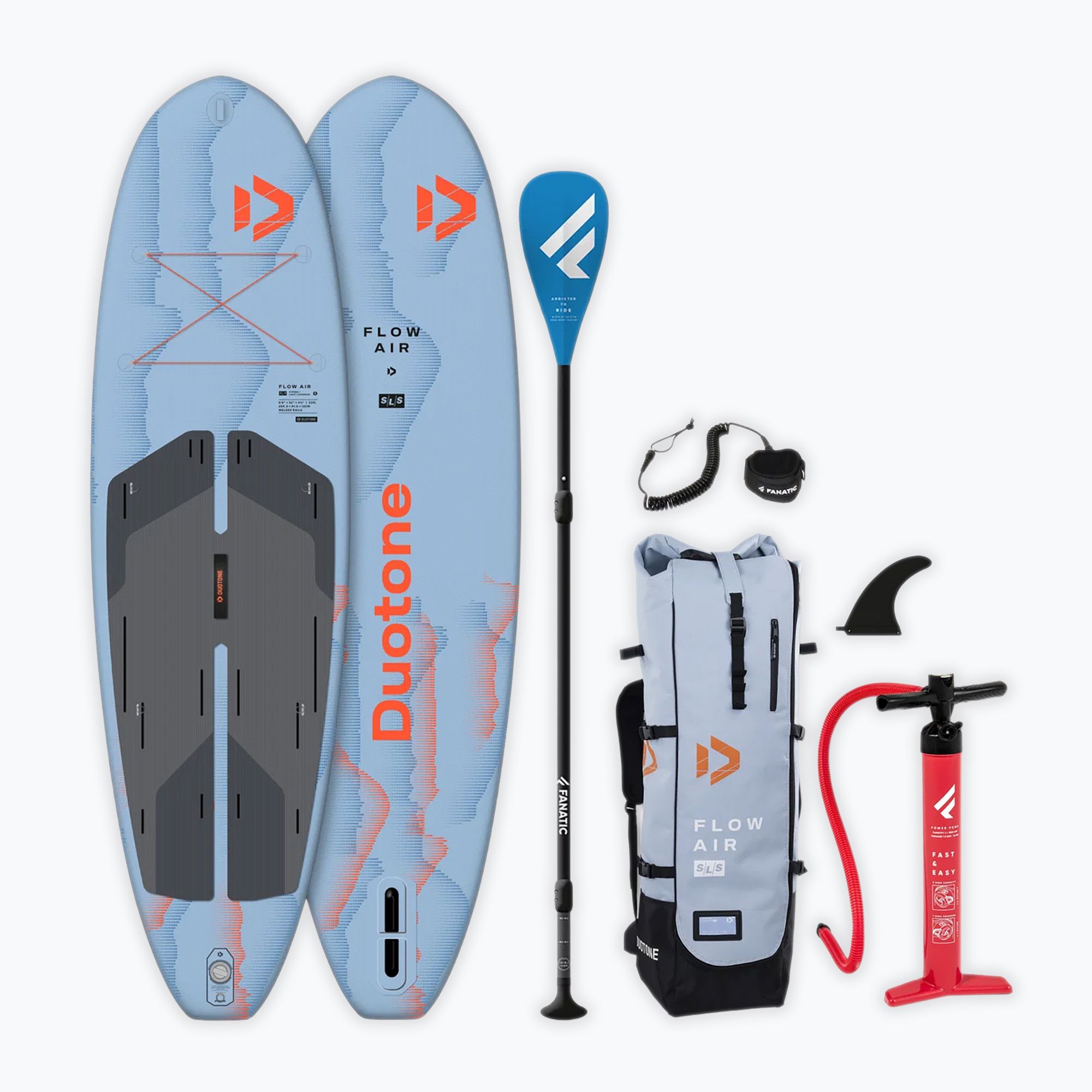 Aufblasbares Set SUP-Board DUOTONE iSUP Flow Air SLS 10'4 2026 cyan ...