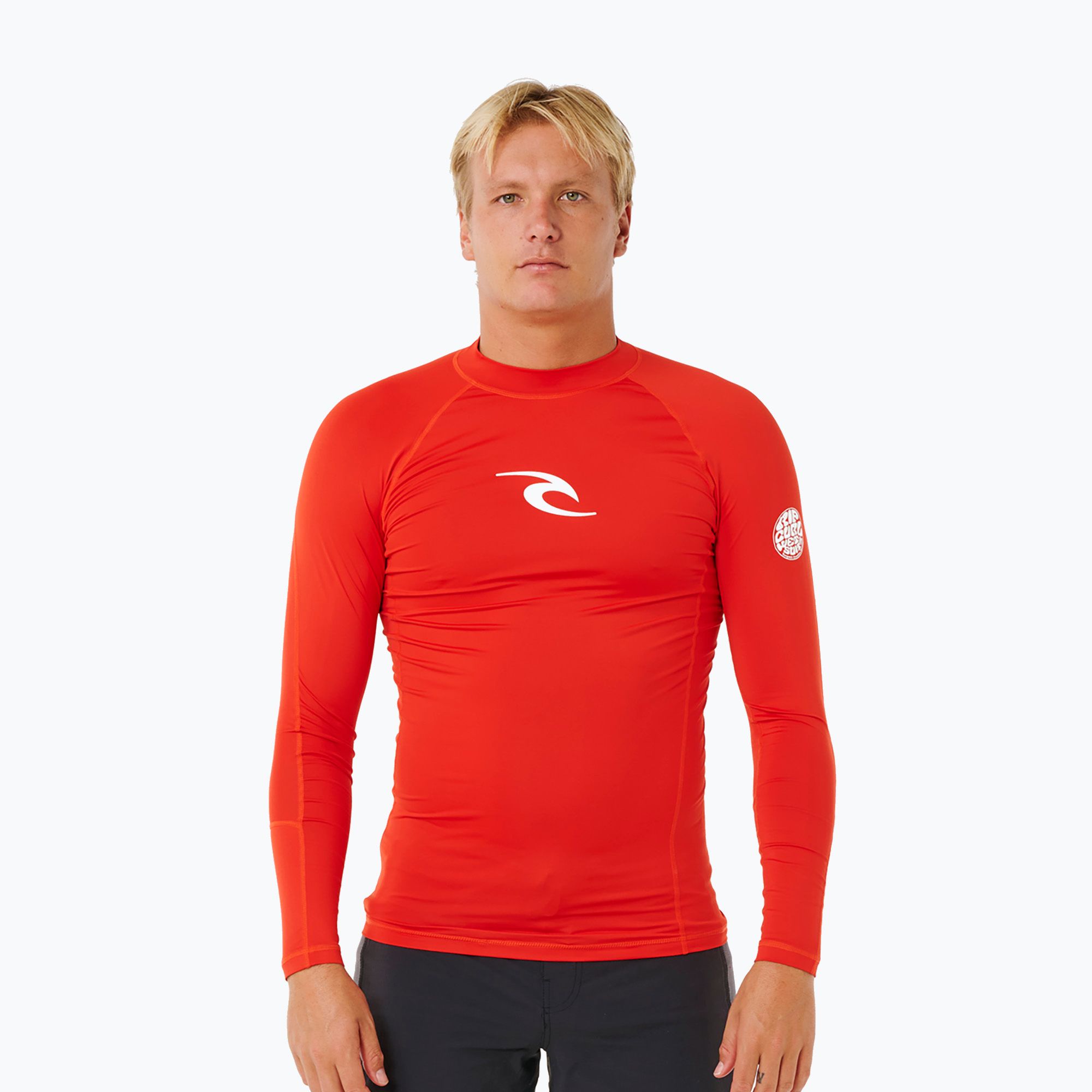 Herren-Bade-Longsleeve Rip Curl Waves Upf Perf lava red (16FMRV ...